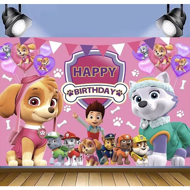 [SG Seller] 150x100cm Paw Patrol (B) Birthday Backdrop Party Banner ...