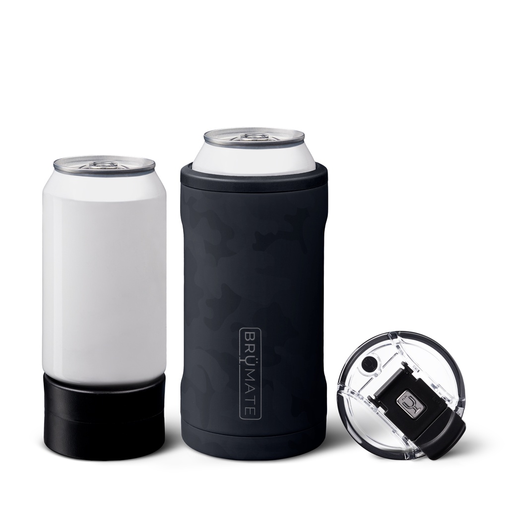 BruMate HOPSULATOR TRÍO 3-IN-1 Can Cooler (375ml/500ml cans) BLACK CAMO ...