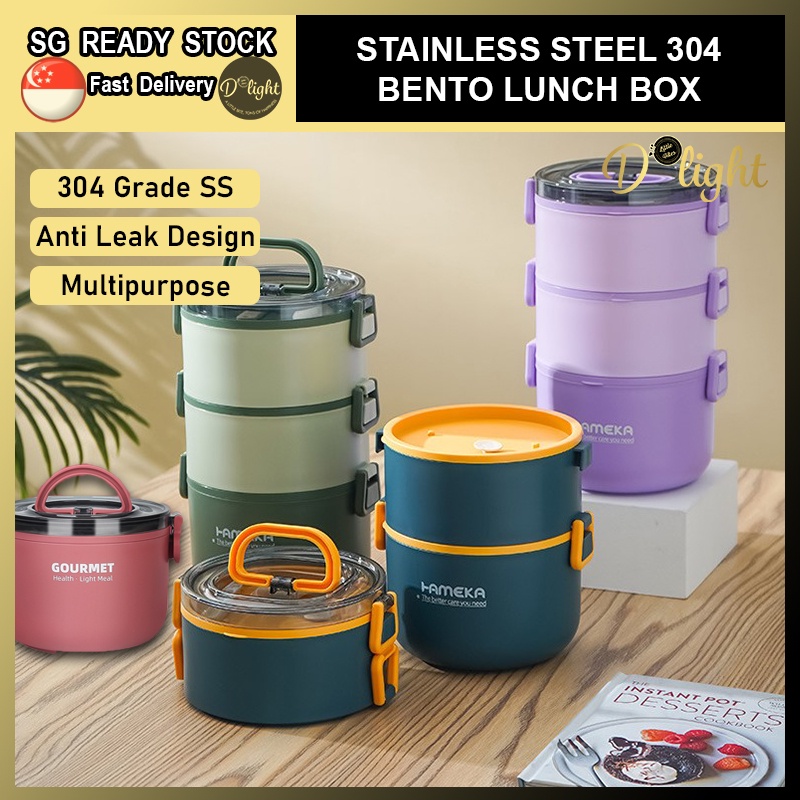 Stainless Steel 304-Grade Microwave Safe Multi Layer Lunch Box and ...