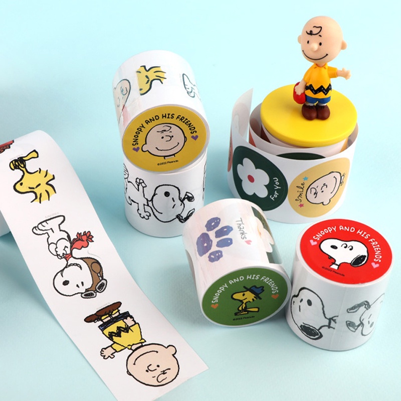[LAST STOCK] Peanuts Snoopy Roll Sticker Cute Korean Stationery ...