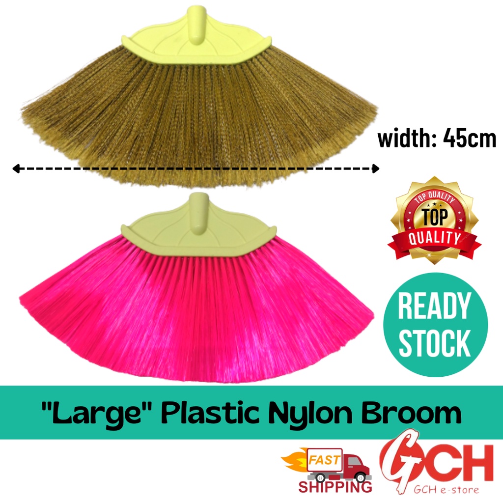 (Large) Soft Plastic Broom / Bristle Plastic Broom Sweeper Penyapu ...