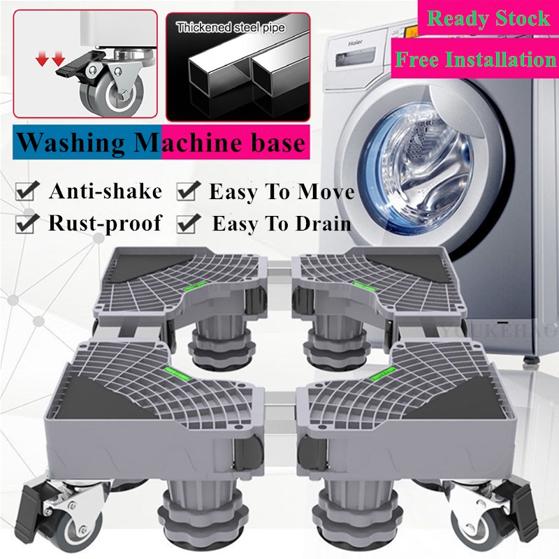 Movable Washing Machine Rack Move Fridge Stand Adjustable Length With ...