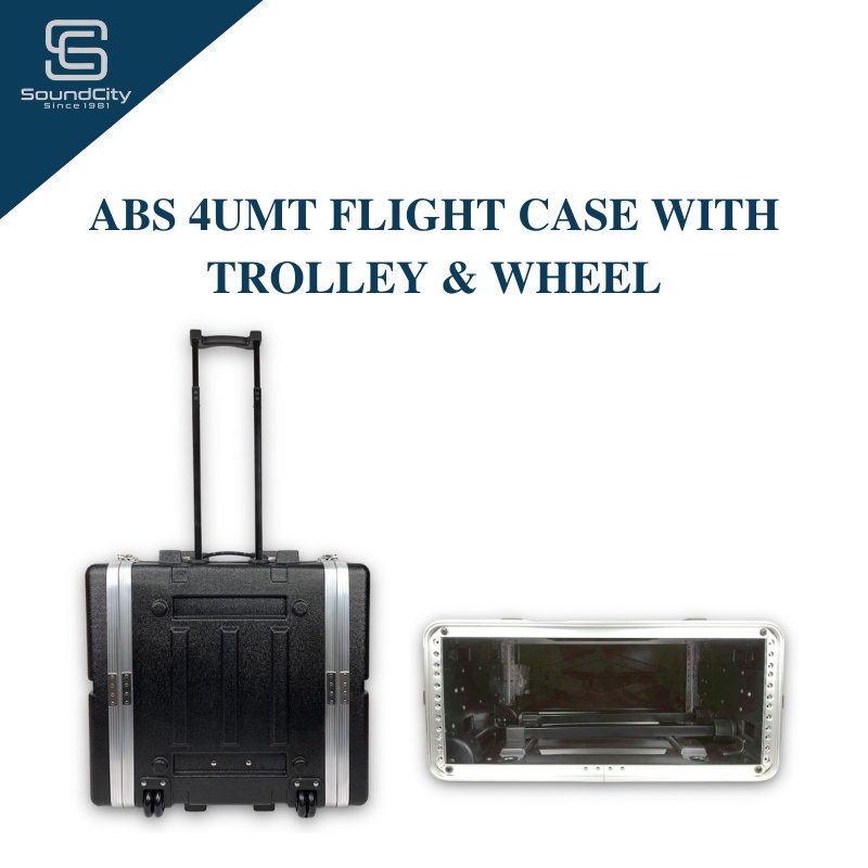 ABS 4UMT Flight Case With Trolley & Wheel Equipment Rack ABS 4U Case ...