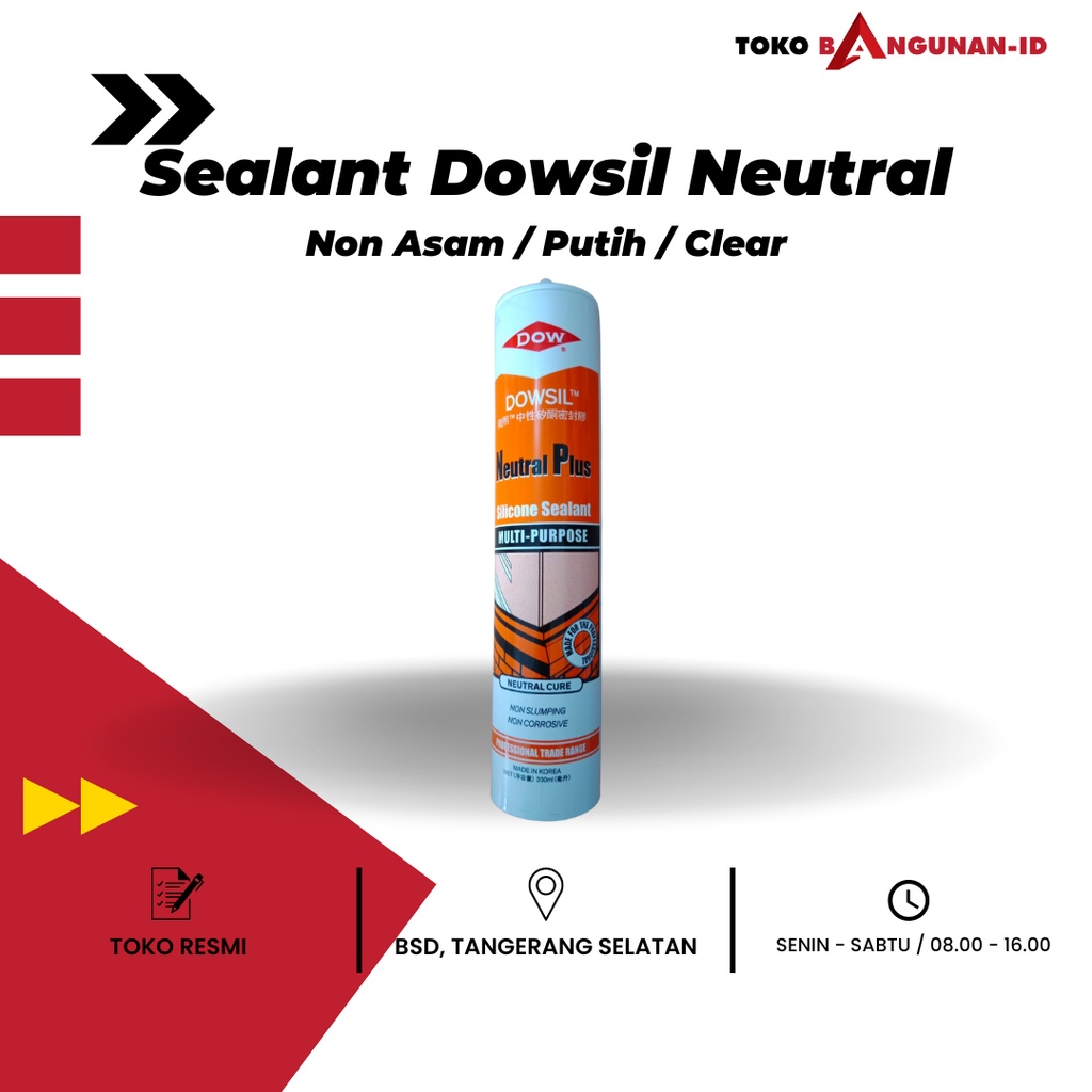 PUTIH L Corning Neutral/Glass Glue/Silicone Sealant - White And Clear ...