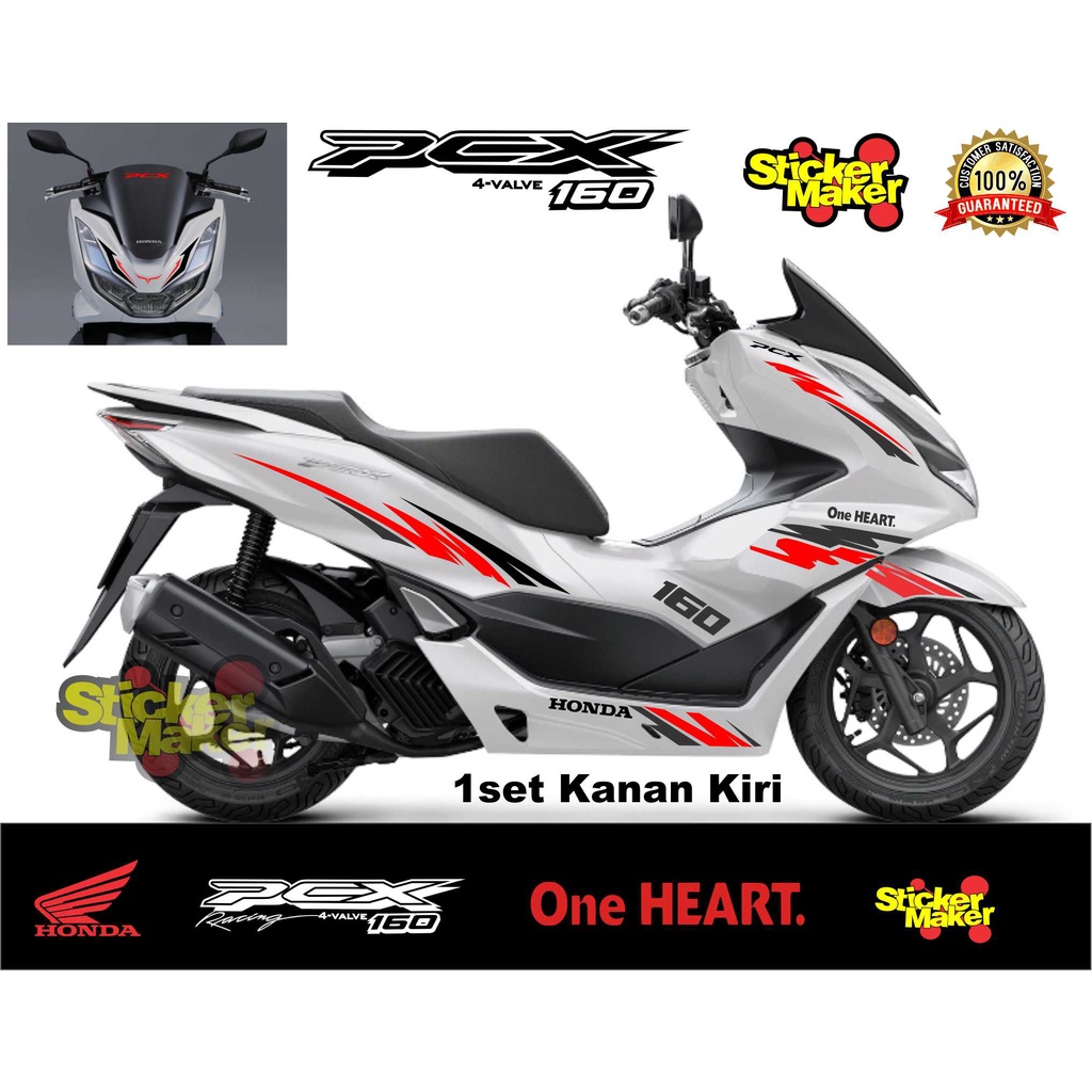 PUTIH Pcx 160 sticker honda pcx 160cc body cutting sticker white new ...