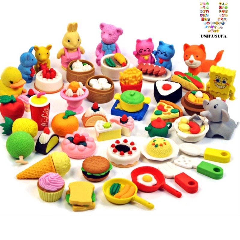 [UNIKUSUKA] Unique cute children's eraser with lots of cute patterned ...