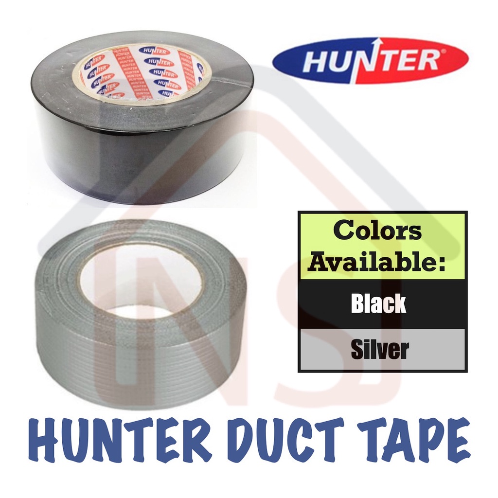 HUNTER Duct Tape (1 CARTON 30 ROLLS) 48mm x 35m Black / Silver Color ...