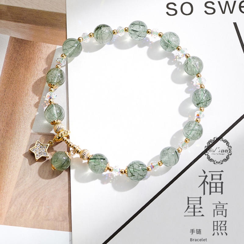 Crystal bracelet green hair crystal bracelet gathers money to help the ...