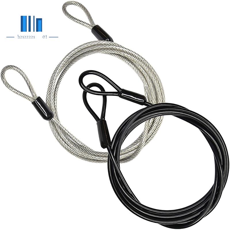100CM/3.3Ft Long Travel Security Cable Lock,Braided Steel Coated Safety ...