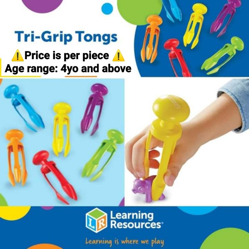 Learning Resources Tri Grip Prong Tong, Pencil Grip Tong, Sensory Play ...