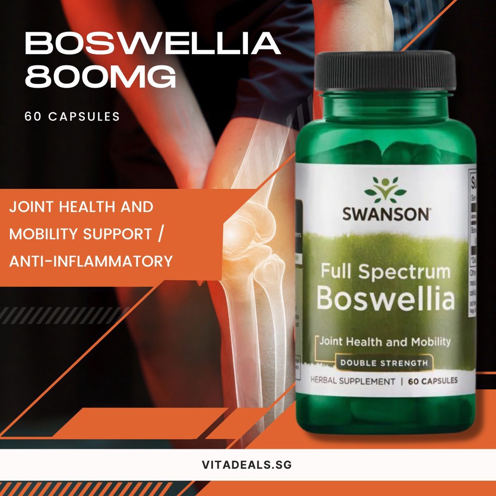 Swanson Full Spectrum Boswellia 800mg, 60 Capsules (C11) - Joint Health ...
