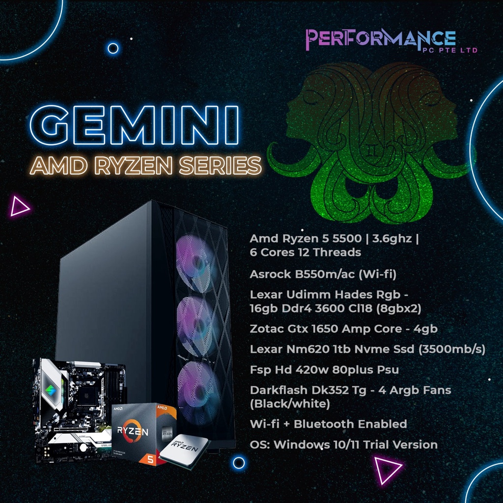 Zodiac Gaming Pc Bundle - Office Desktop / Student Desktop PC - GEMINI ...