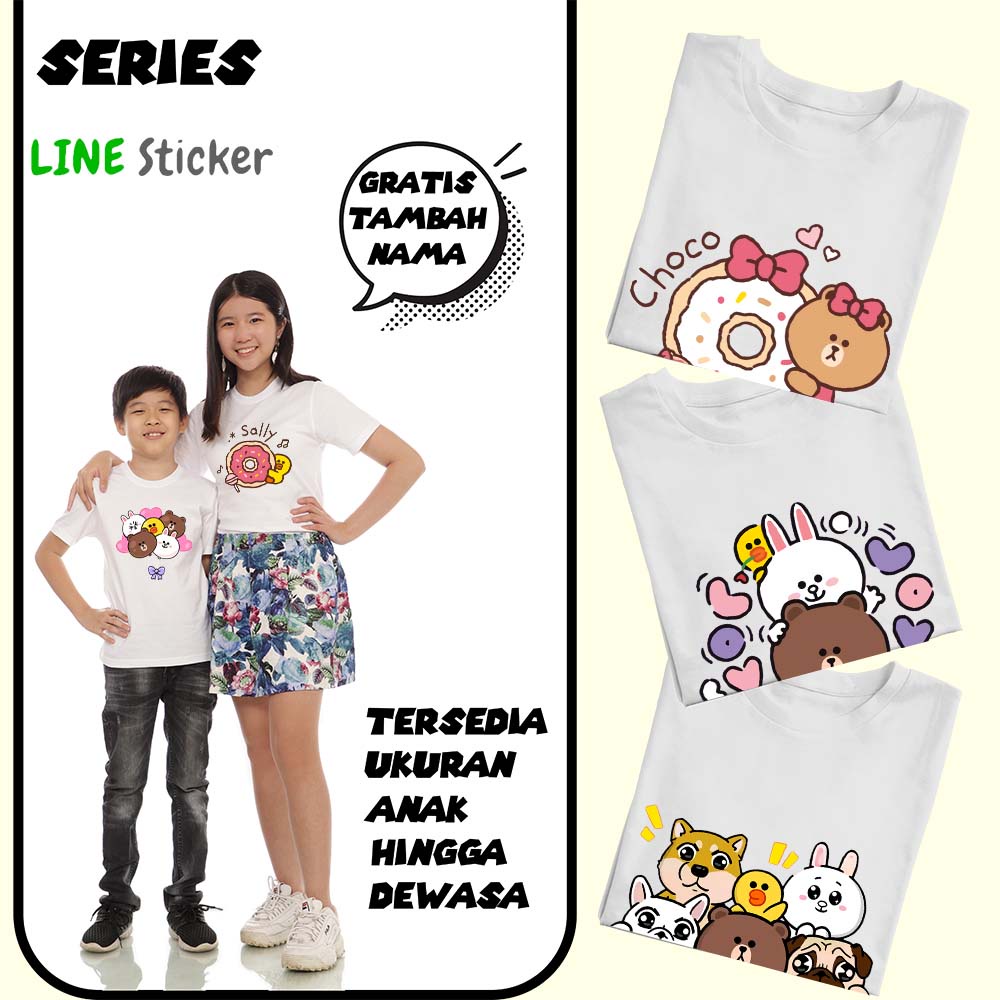 Birthday Shirts For Kids couple Family brown cony sally line sticker ...