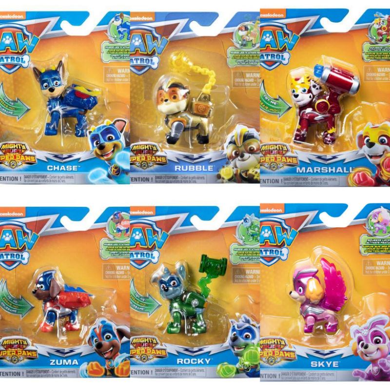 Paw Patrol Mighty Pups Super Paws Figure Original Asset | Shopee Singapore