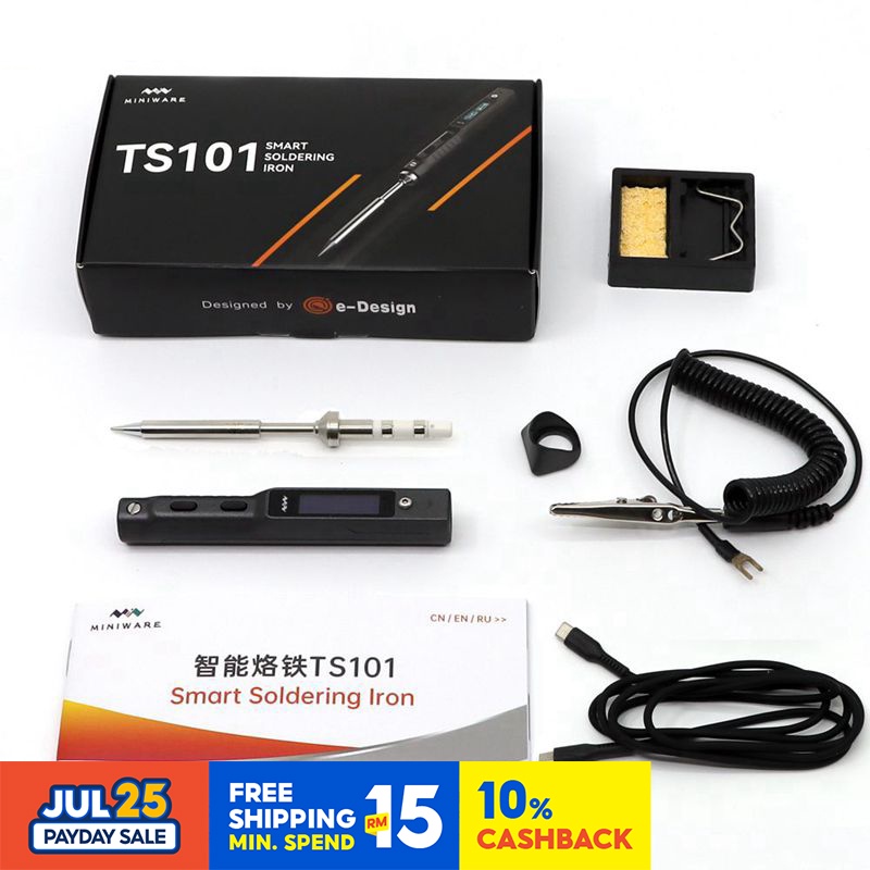 Original TS101 Mini USB Electric Soldering Iron Adjustable Temperature Portable Digital Solder ...