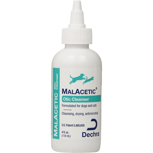 [Dechra] MalAcetic Otic Cleanser for Dogs & Cats 118ml / Ear Cleaner ...