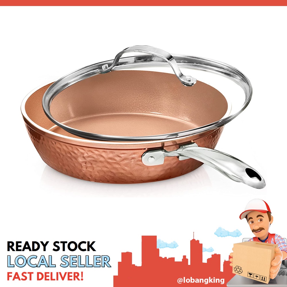[sgstock] Gotham Steel Hammered Copper Collection – 10” Nonstick Fry ...