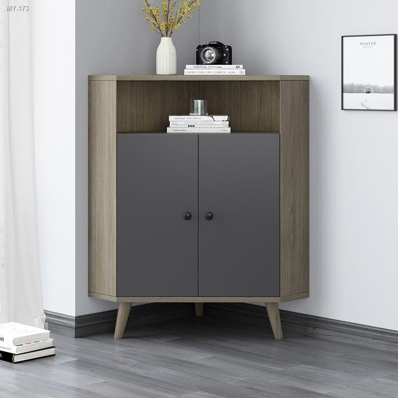 Corner cabinet corner cabinet small apartment solid wood leg corner ...