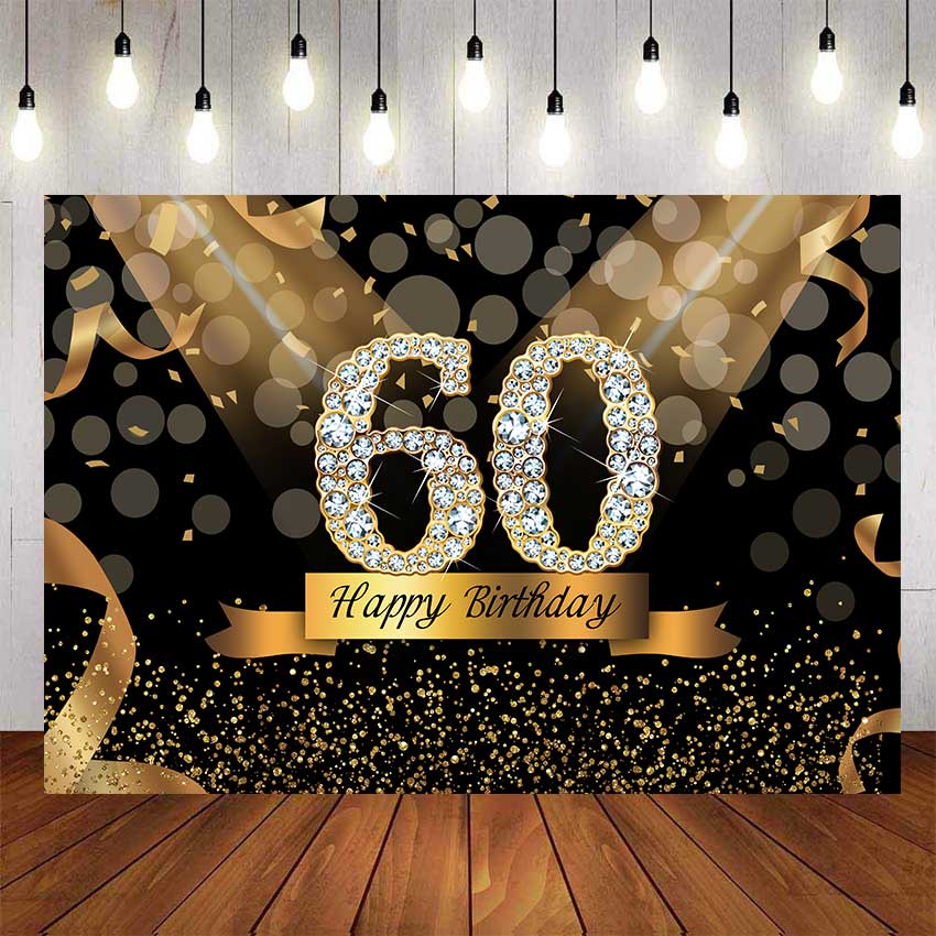 Happy 60th Birthday Backdrop For Photography Adult Mama Dad Mother ...