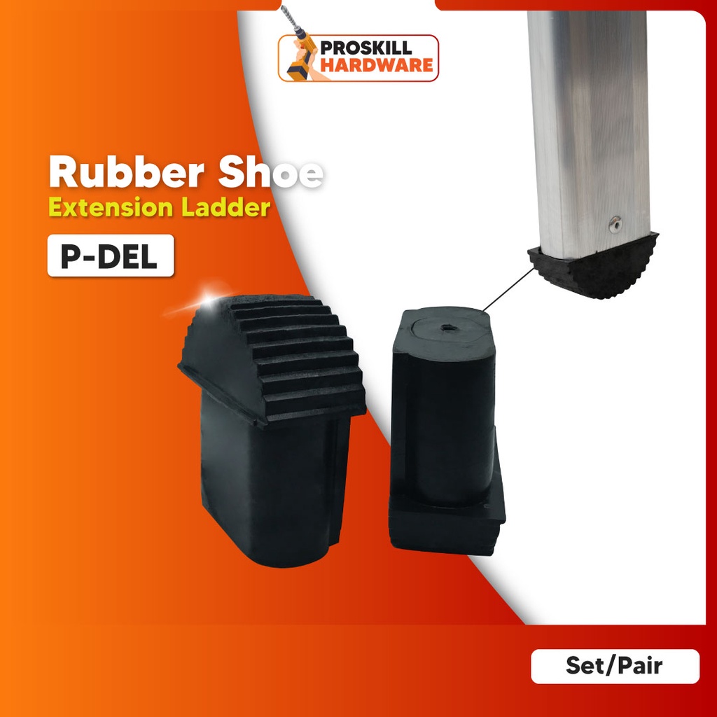 PROSKILL HARDWARE Ladder Rubber Shoes Aluminium Extension Ladder ...