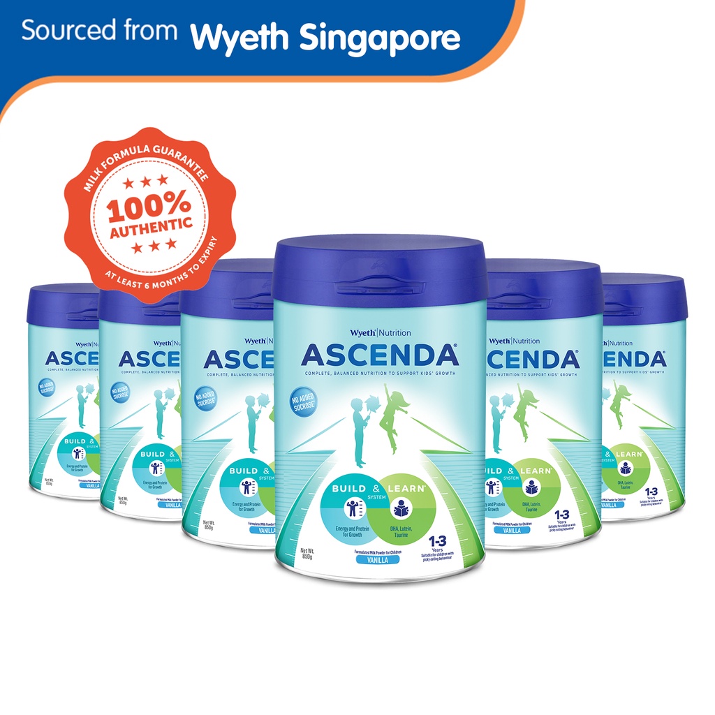 [Bundle of 6] Wyeth Nutrition S-26 Ascenda 850g (1-3 years) Milk Powder ...