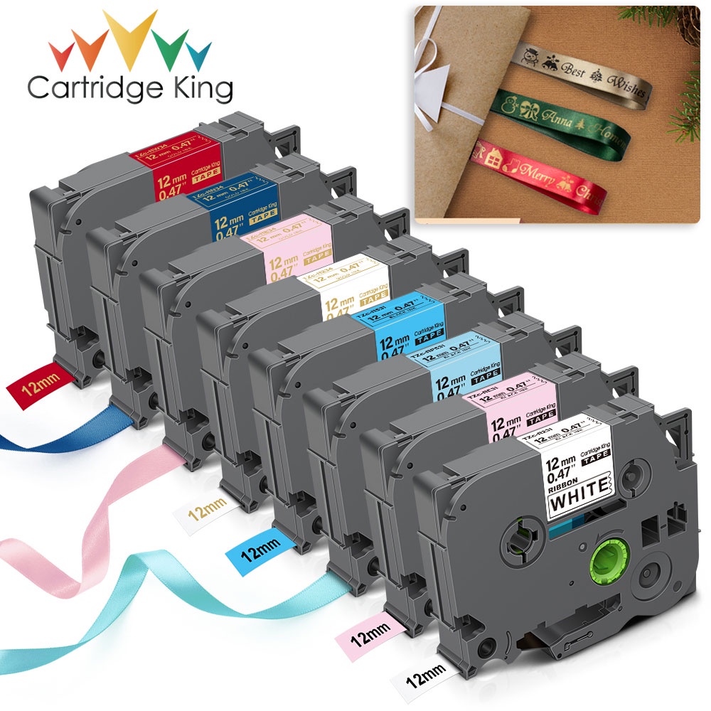 12mm Satin Ribbon Compatible with Brother TZe Tape Non Adhesive Gift ...