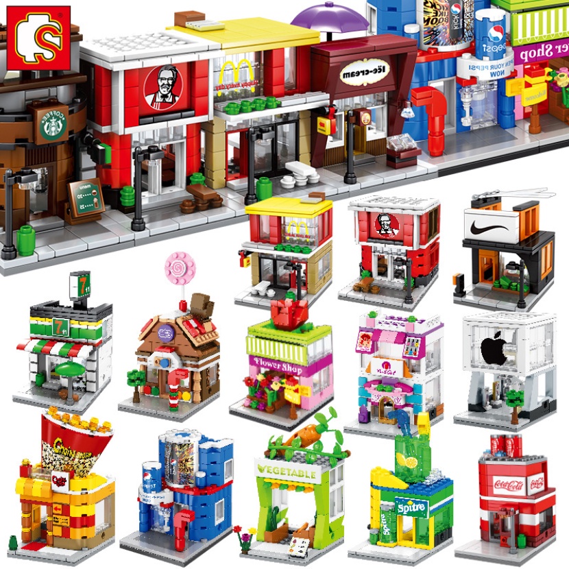 UPDATED Sembo blocks of MIni shops for kids 6+ (100pcs+ each theme ...