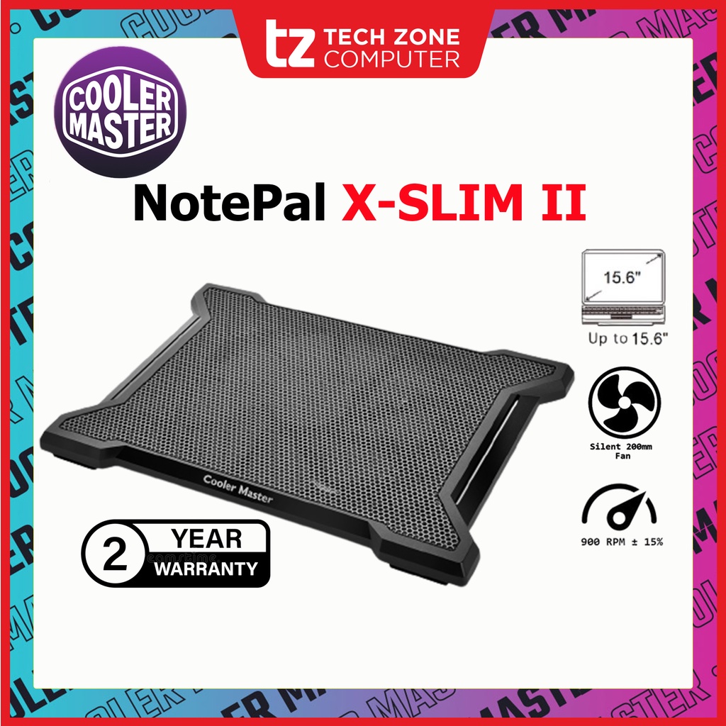 Cooler Master NotePal X-SLIM II UP TO 15.6 Inch Laptop Cooler (R9-NBC ...