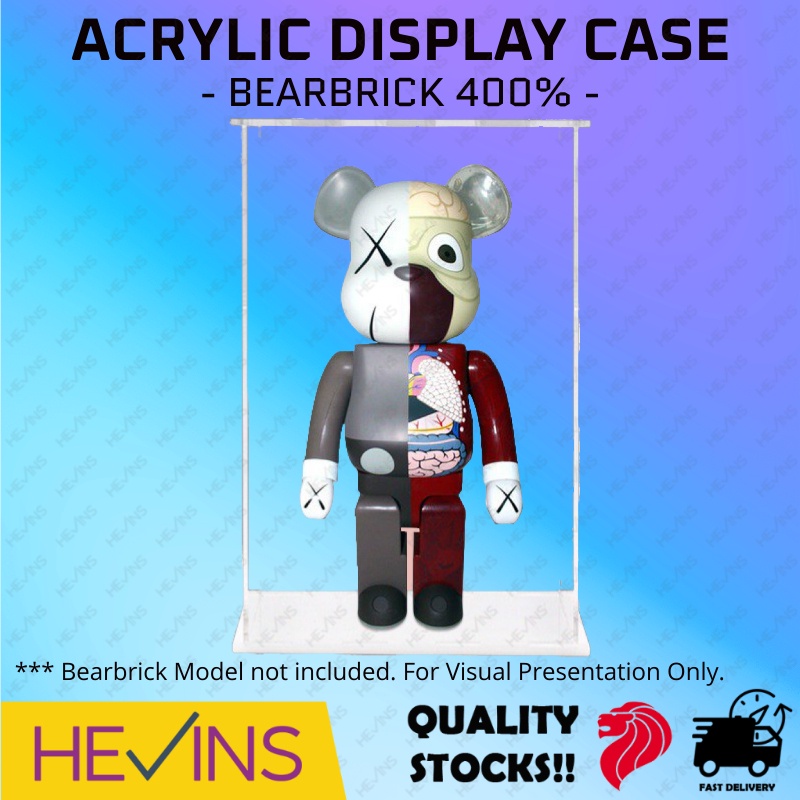 High Clear Clarity Transparent Display Case Box For Bearbrick 400% ...