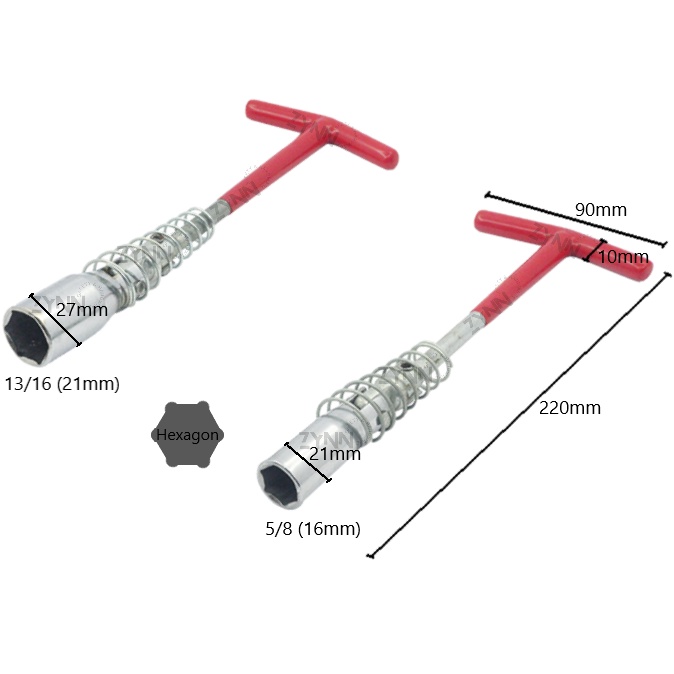 [SG STOCK] T-HANDLE SPARK PLUG 13/16(21MM), 5/8(16MM) Wrench Socket ...