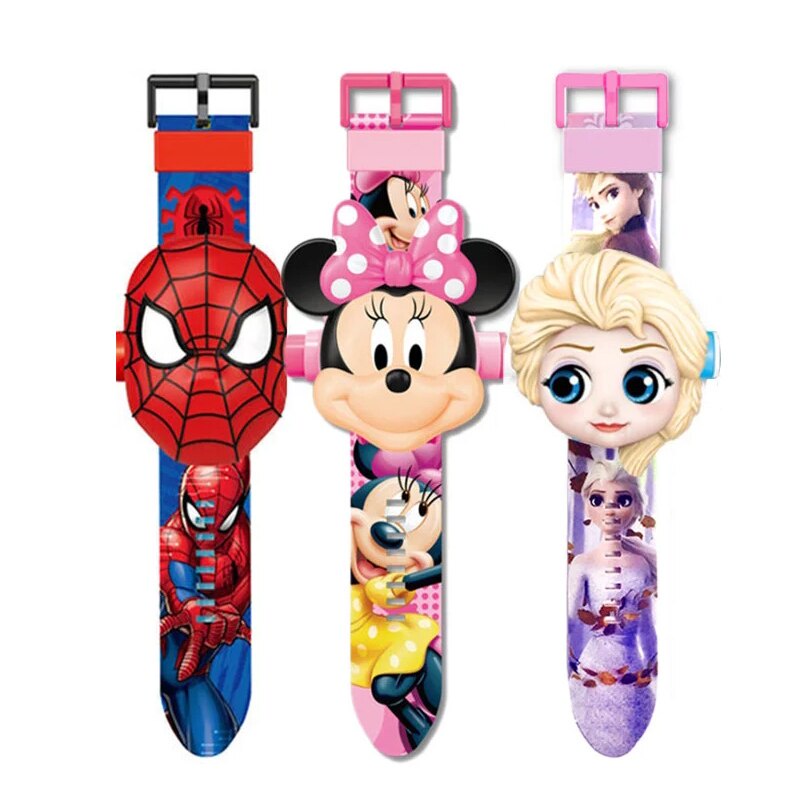 Kids Watch Cartoon Projection Watch for Boy Girls LED Projector Watches ...