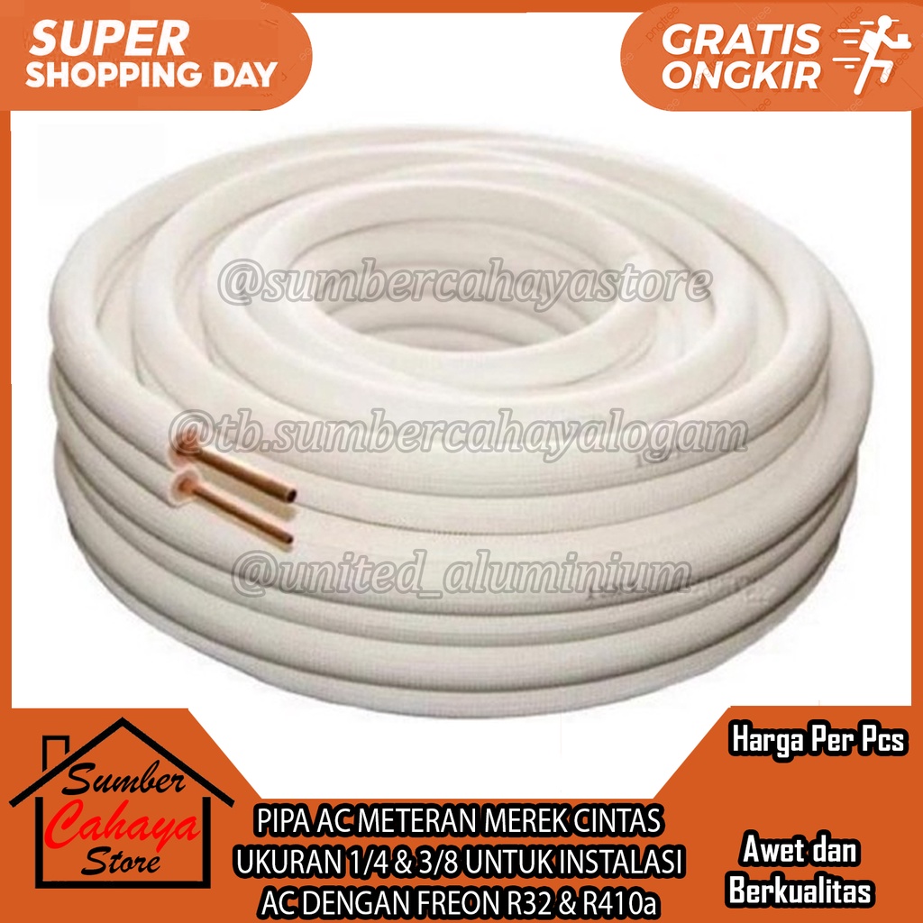 CINTAS BRAND METER AC PIPE SIZE 1/4 & 3/8 FOR AC INSTALLATION WITH ...