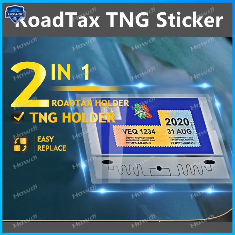 【2 in 1 】Touch N Go & Roadtax Holder Stick Roadtax Cover RFID Sticker ...
