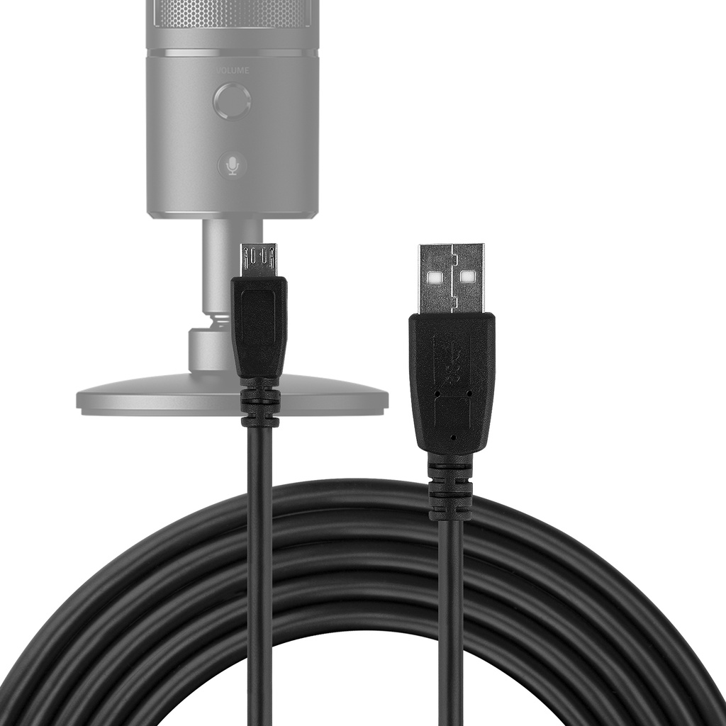 Geekria USB A to Micro USB Microphone Cable Compatible with Razer ...