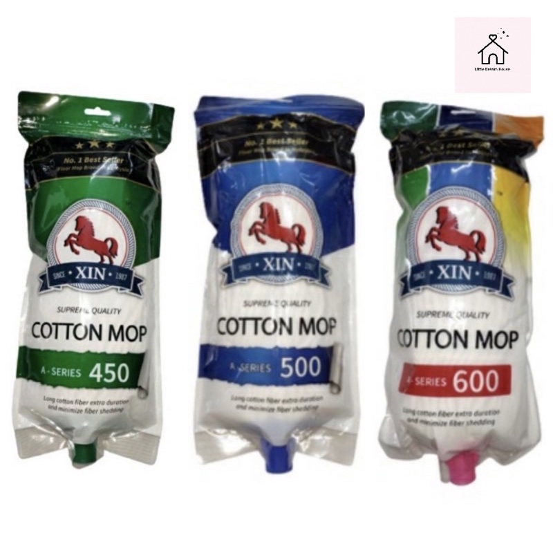 XIN HORSE BRAND A-SERIES COTTON MOP / MOP LANTAI PUTIH | Shopee Singapore