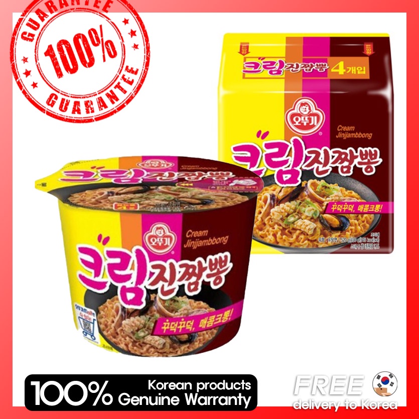 [Ottogi] Cream Jin Champon Jjambbong Korean Spicy Noodle Ramen 105g 120g | Shopee Singapore