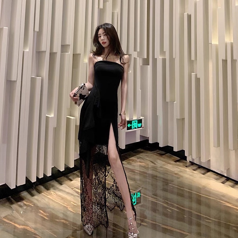 minimalist simple basic tube dress / maxi dress long dress formal wear ...