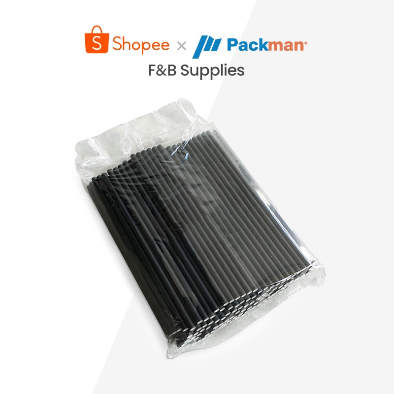 Black & White Paper Straws | Food-Grade, Bio-Degradable with Soy Ink ...