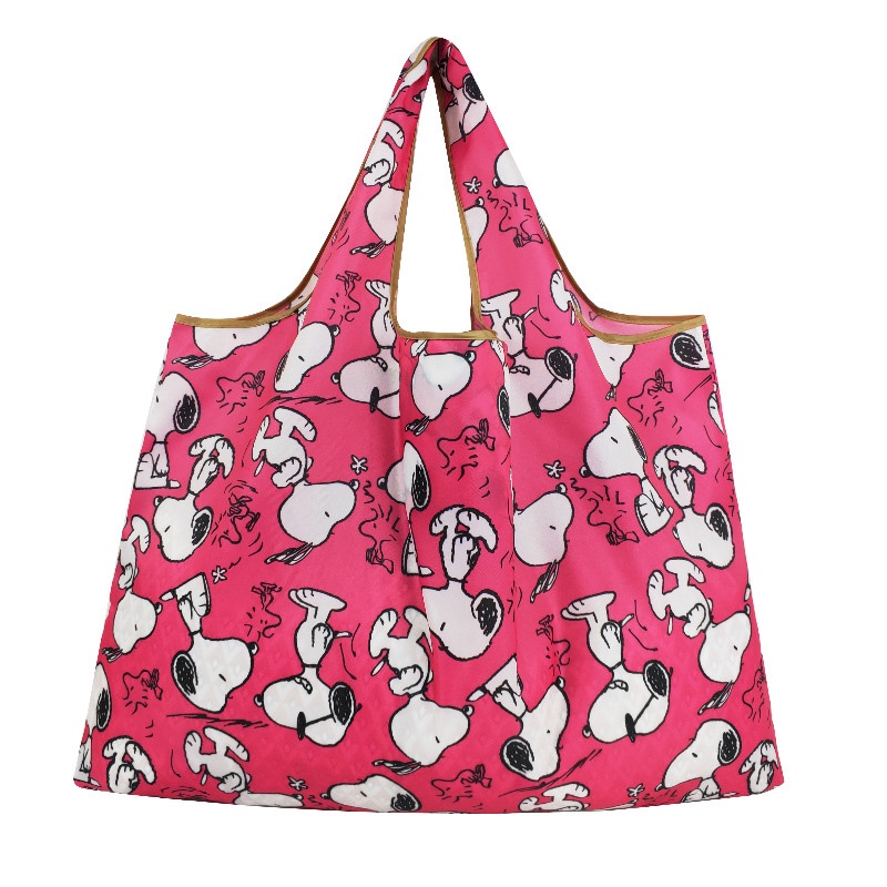 Foldable Recycling Bag Cute Cartoon Snoopy Can Bear 20kg Waterproof ...