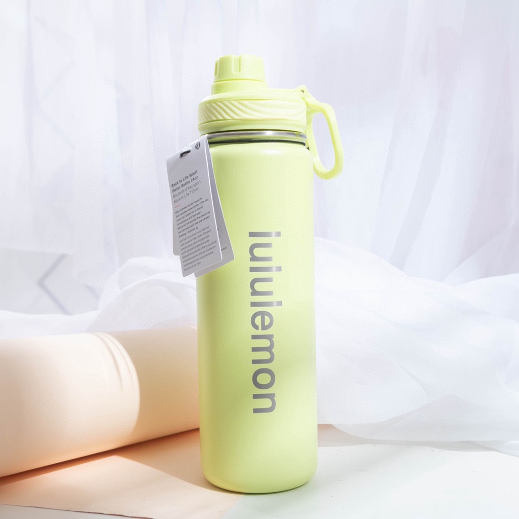710ml Lululemon Sports Water Bottle Stainless Steel Thermos Portable ...
