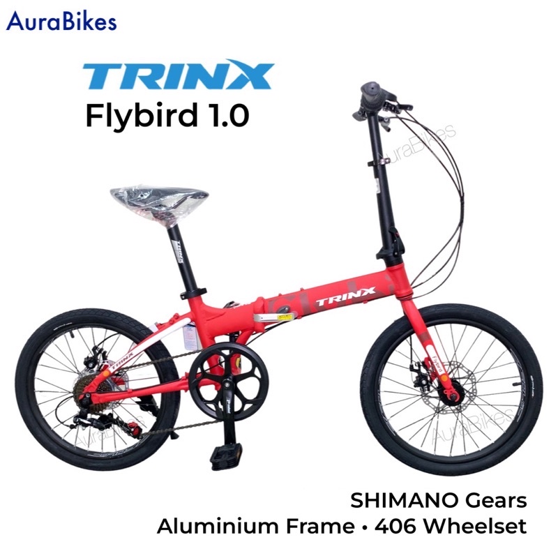 TRINX Flybird 1.0 Folding Bike 20” New Foldable Bicycle Shimano Gear Aluminium Alloy Frame ...
