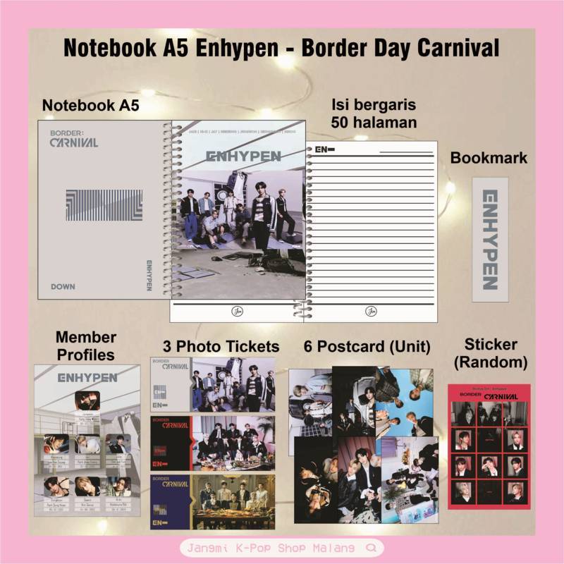 Enhypen Notebook - Border : Carnival (Drunk Dazed) | Enhypen Border ...