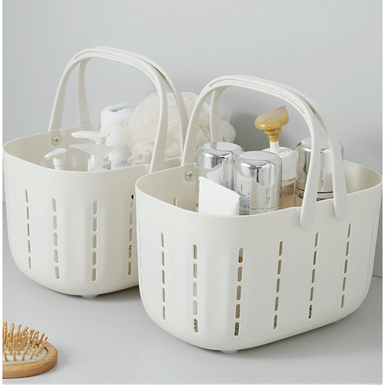 Bathroom Hollow Washing Storage Basket Women Bath Basket Portable ...