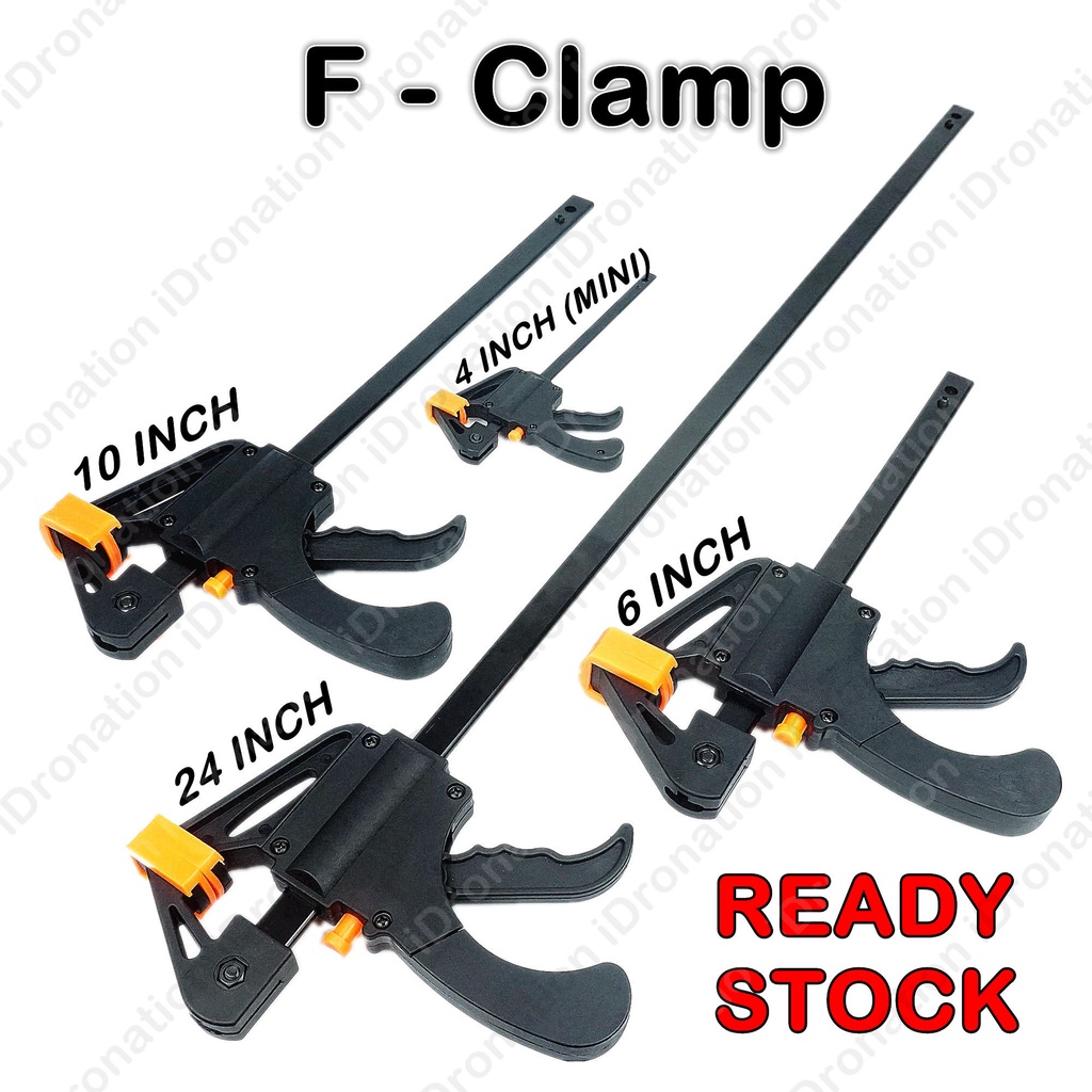 6 8 10 12 18 24 Inch F-Type Clip F Type Clips Clamp Quick Ratchet ...