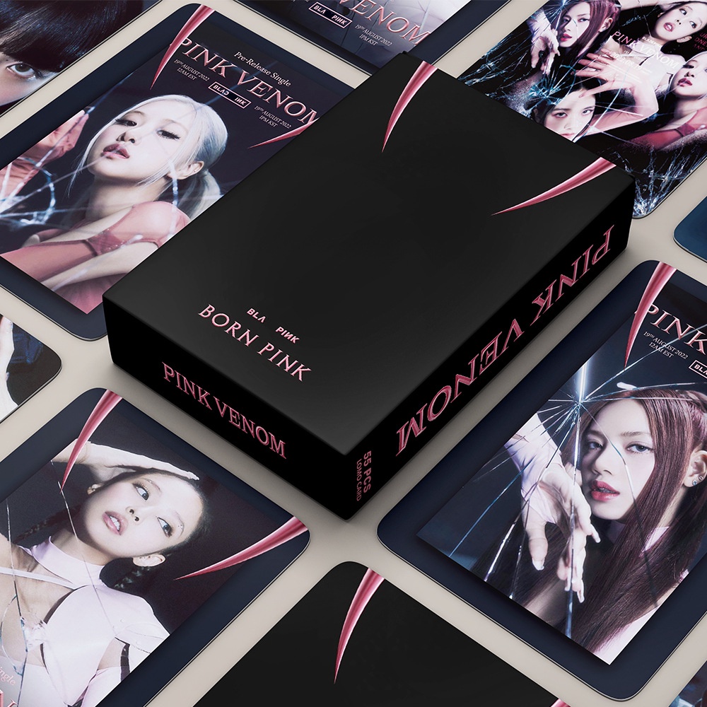 55pcs/box BLACKPINK Photo Card BORN PINK World Tour Postcard Lomo Card ...