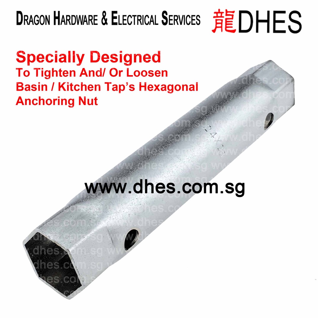 DHES Tubular Box Spanner Wrench Pipe Spanner For Faucet’s Hexagonal ...