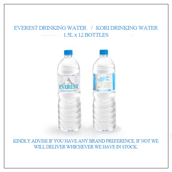 Everest / KORI Drinking Water 350ML/500ML/1.5L Carton | Shopee Singapore