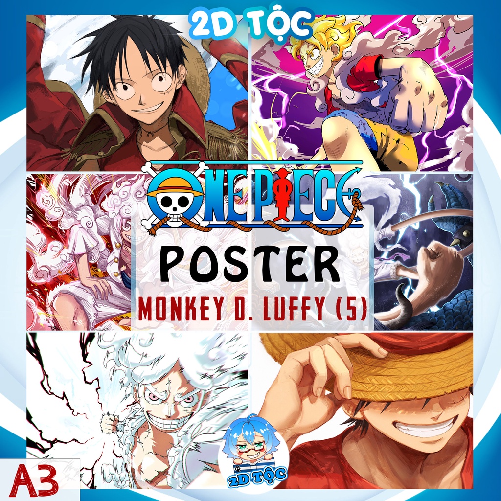 Monkey D Wall Sticker A3 Poster Painting. Luffy (5) Anime Manga One ...