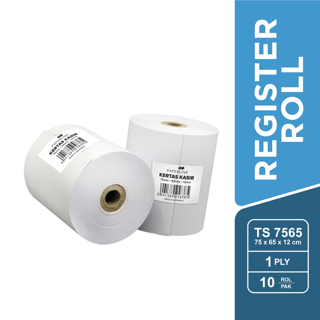 Paperline Register Roll Paper Receipt Cashier 7565 - PPL TS 7565 ...