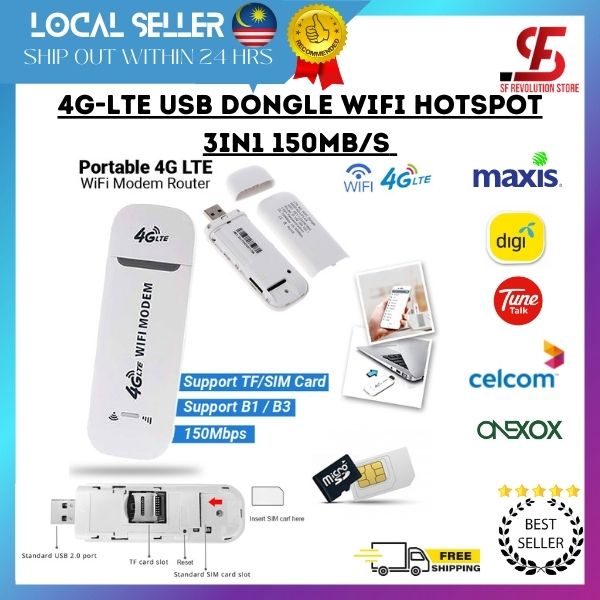 4G SIM card WiFi Router 150Mbps USB Modem Wireless Broadband Mobile Hotspot LTE 3G/4G Unlock ...